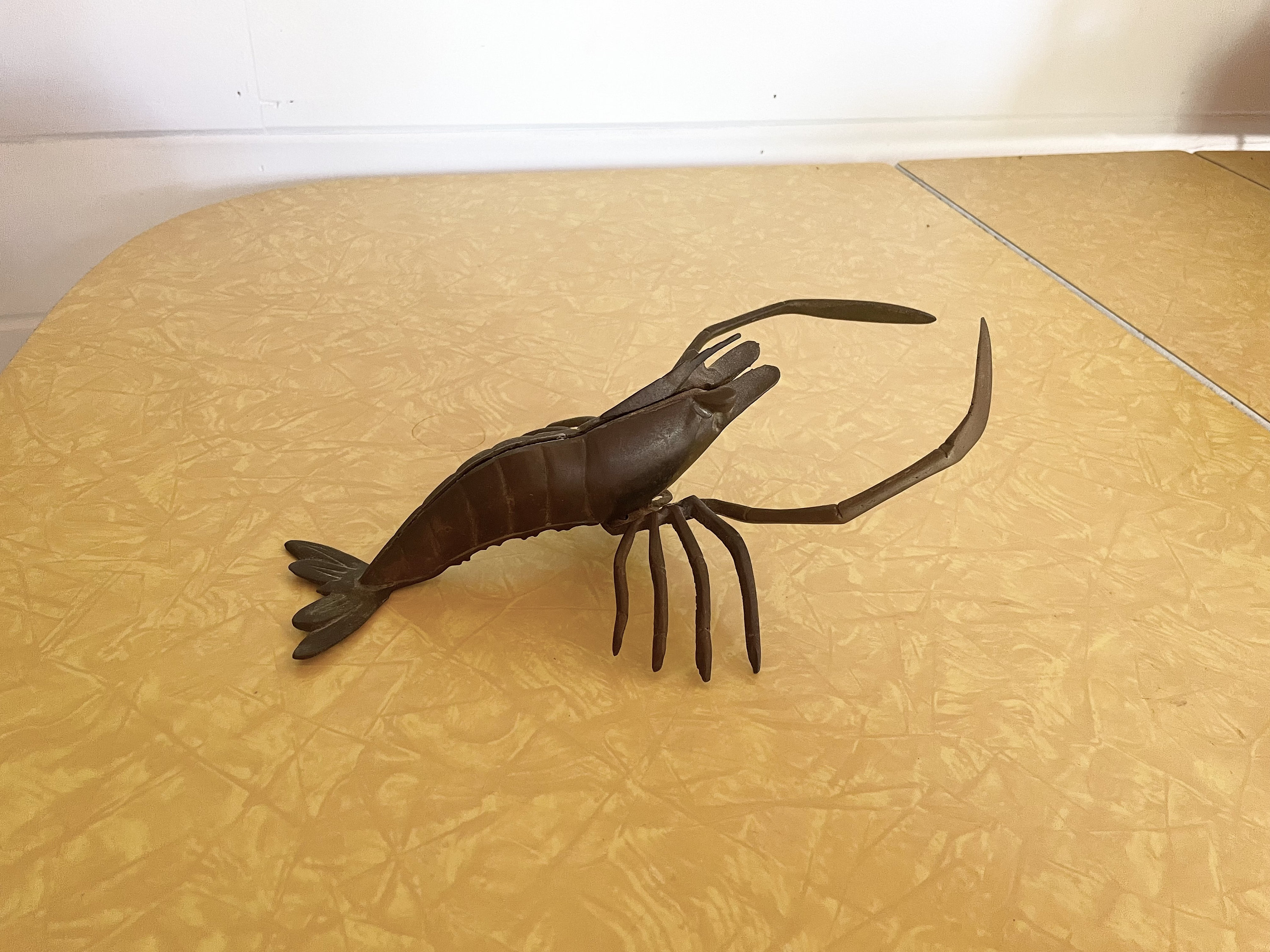 Large Brass Shrimp Figurine Crawfish Rock Shrimp - Etsy