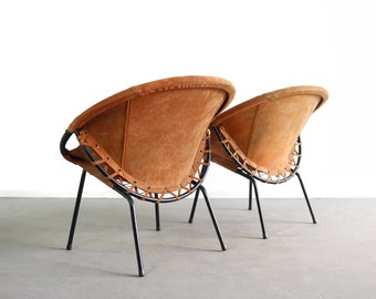 Leather sling chair | Etsy