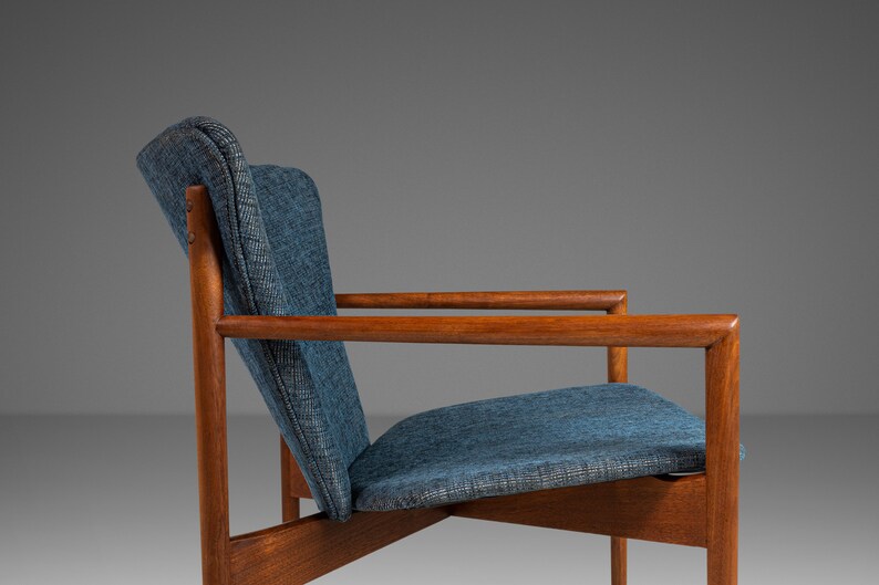 Rare Angular Lounge Chair / Armchair With Sculpted Back in - Etsy