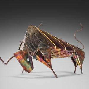 Mid Century Modern / Brutalist Torch Cut Metal Bull Sculpture, USA, C ...