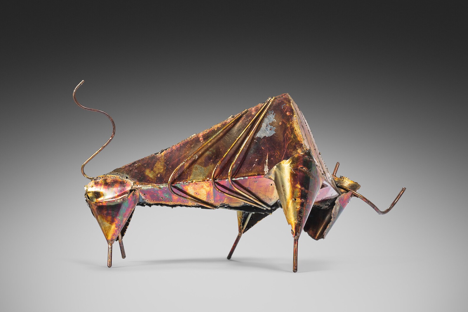 Mid Century Modern / Brutalist Torch Cut Metal Bull Sculpture - Etsy