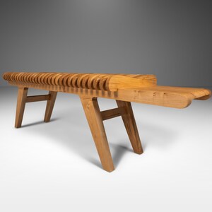 Organic Modern "aligné" Slatted Bench in Solid Ambrosia Maple by Mark ...