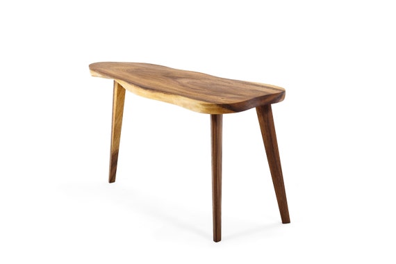 Mid Century Modern Monkey Pod Wood Slab Coffee / End Table | Etsy