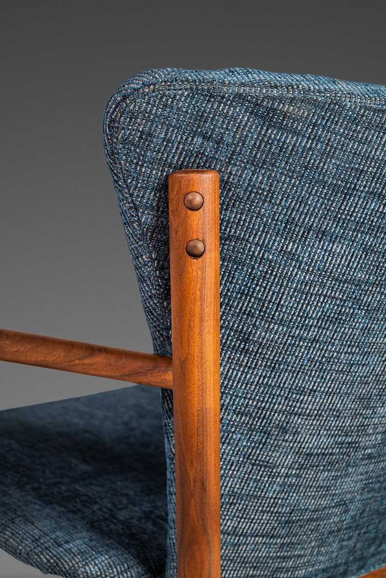 Rare Angular Lounge Chair / Armchair With Sculpted Back in - Etsy