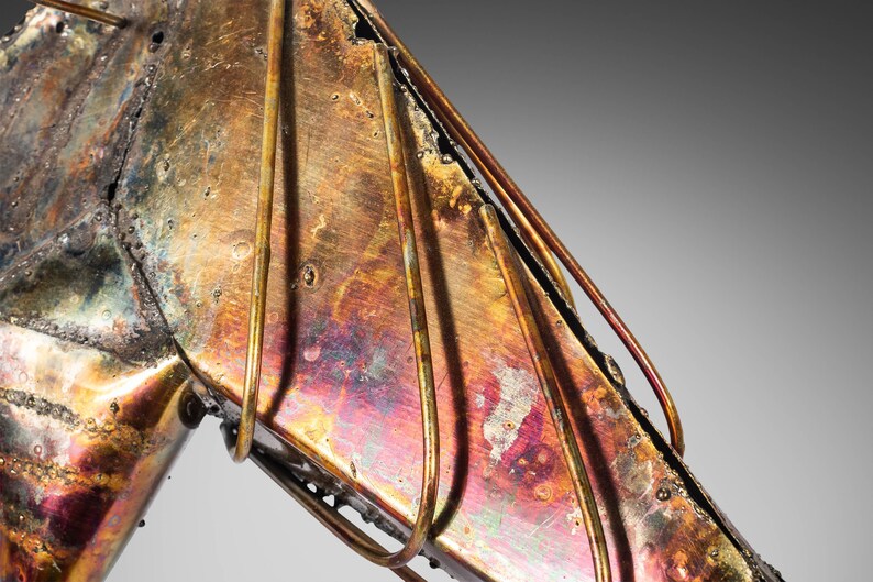 Mid Century Modern / Brutalist Torch Cut Metal Bull Sculpture | Etsy