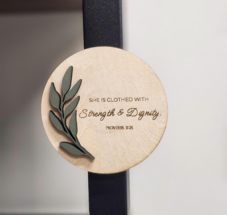 Strength and Dignity Wood Magnet – Inspirational Scripture Gift - Etsy