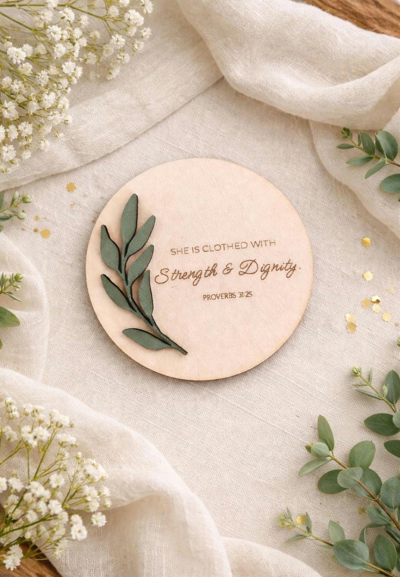 Strength and Dignity Wood Magnet – Inspirational Scripture Gift - Etsy