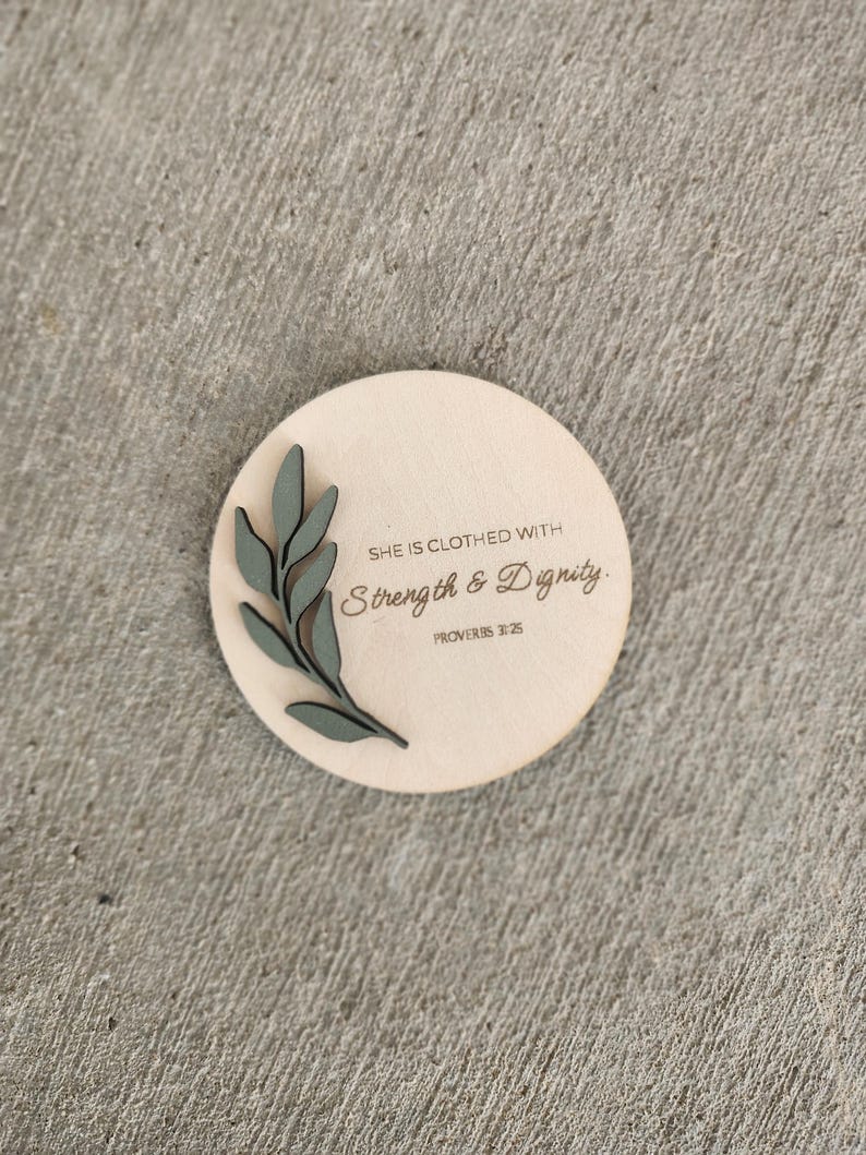 Strength and Dignity Wood Magnet – Inspirational Scripture Gift - Etsy