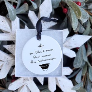 Christian Christmas Ornament Religious Christmas Ornament Scripture ...