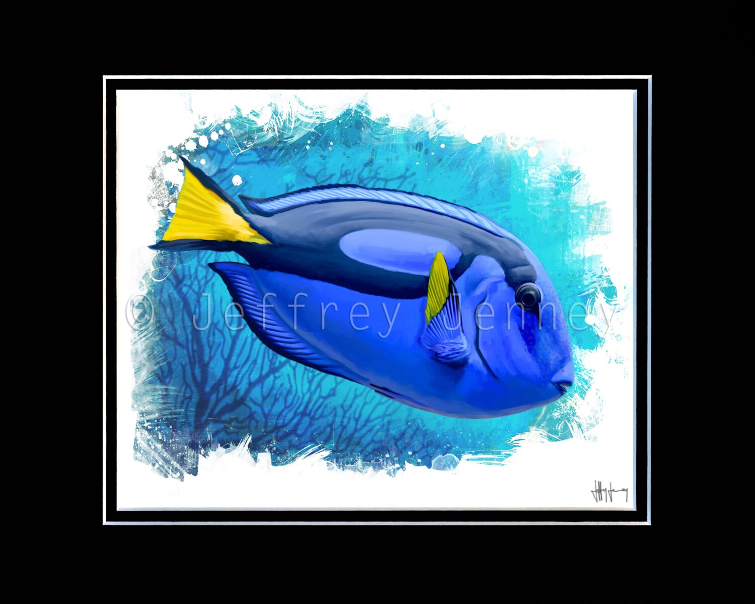 Blue Tang Print Fine Art Print From an Original Painting | Etsy