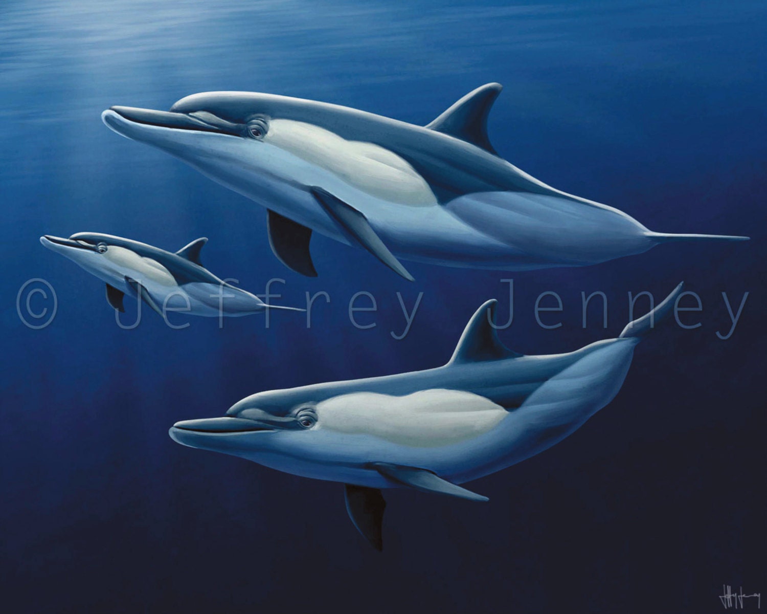 Dolphin Print Fine Art Print From An Original Painting 8x10 | Etsy