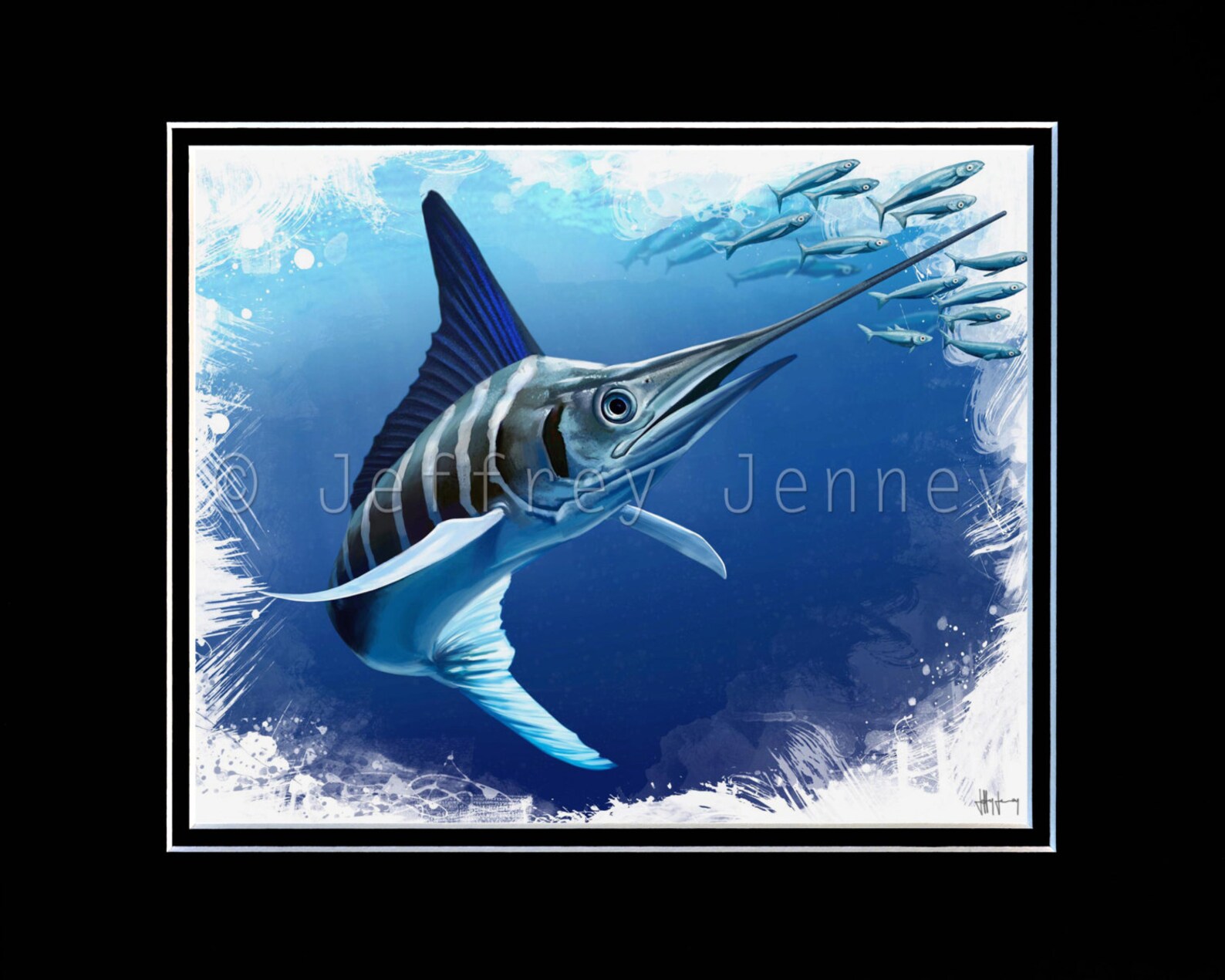 Striped Marlin Print Fine Art Print From an Original - Etsy