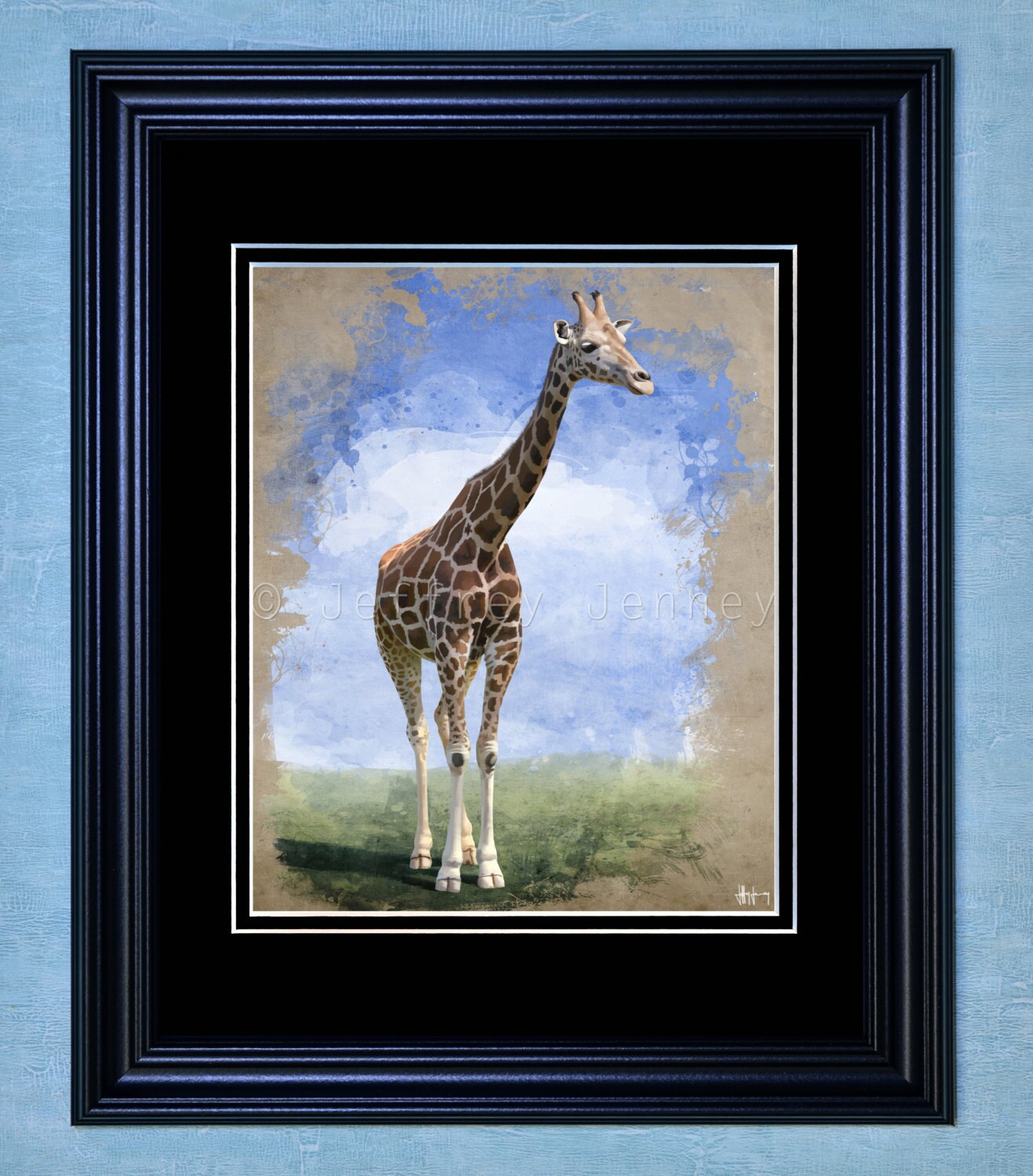 Giraffe Print - Fine Art Print From an Original Painting - 8x10 - by ...