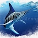 Striped Marlin Print - Fine Art Print From an Original Painting - 8x10 ...