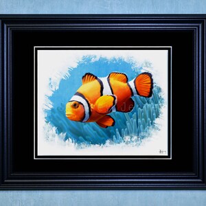 Clownfish Print - Fine Art Print From an Original Painting - 8x10 - by ...