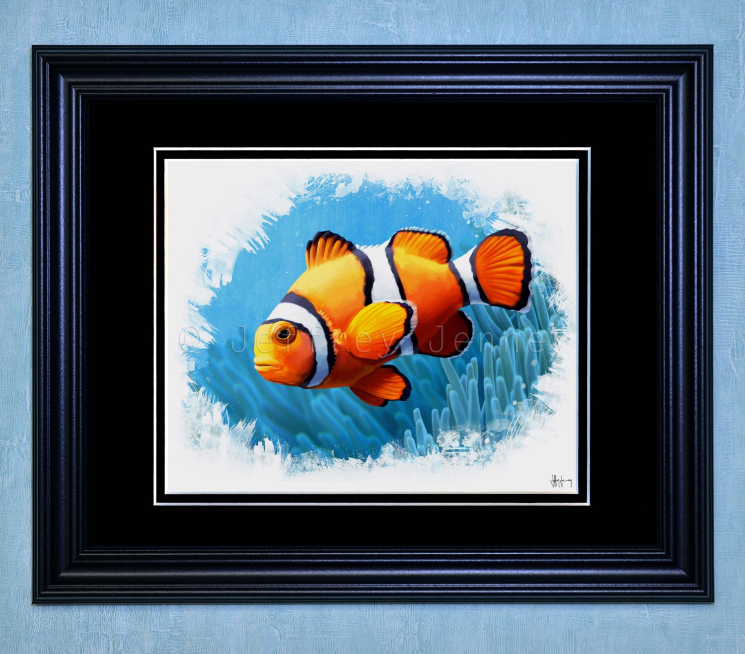 Clownfish Print - Fine Art Print From an Original Painting - 8x10 - by ...