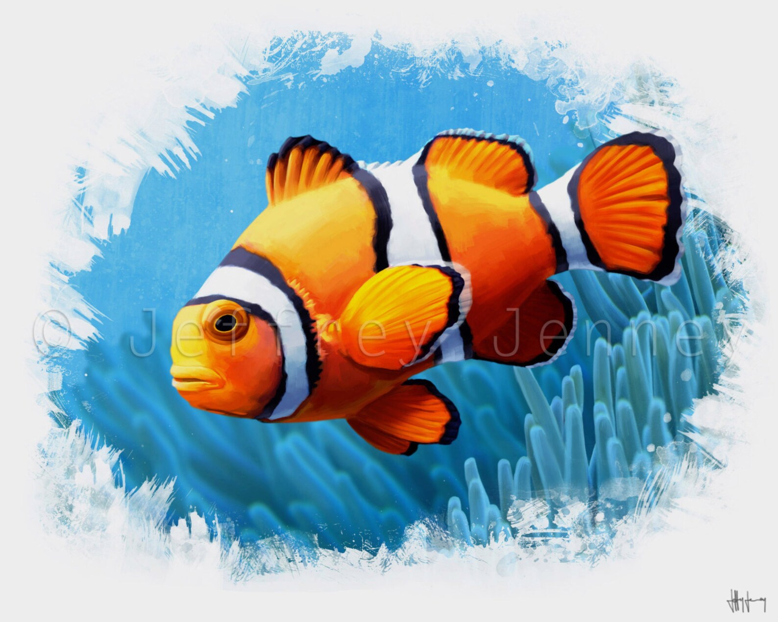 Clownfish Print - Fine Art Print From an Original Painting - 8x10 - by ...