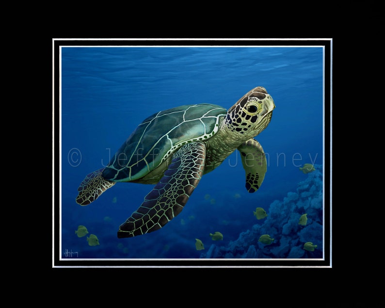Sea Turtle Print Fine Art Print From an Original Painting - Etsy