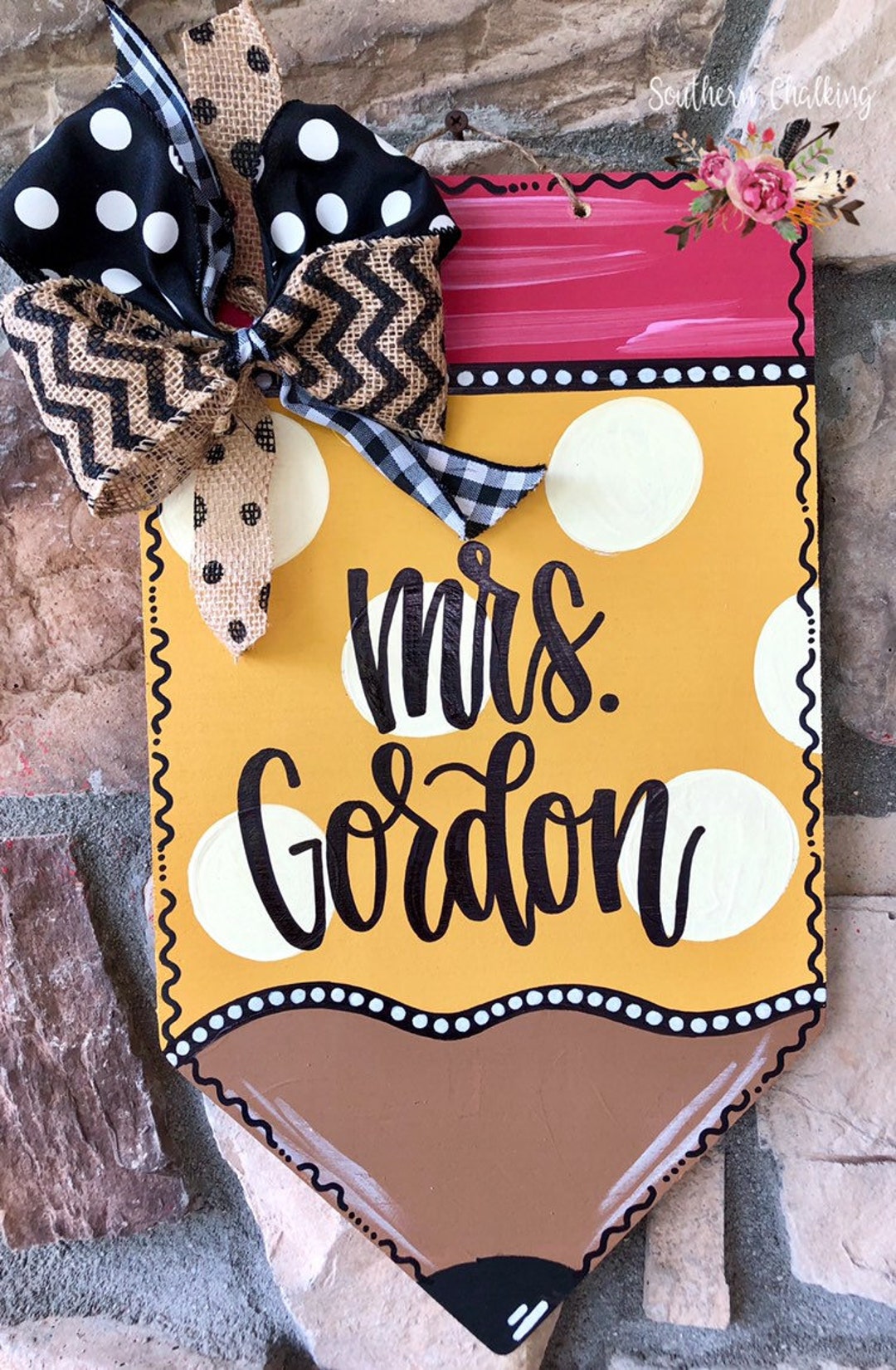 Pencil Teacher Door Hanger, Teacher Door Hanger, School Door, Teacher ...