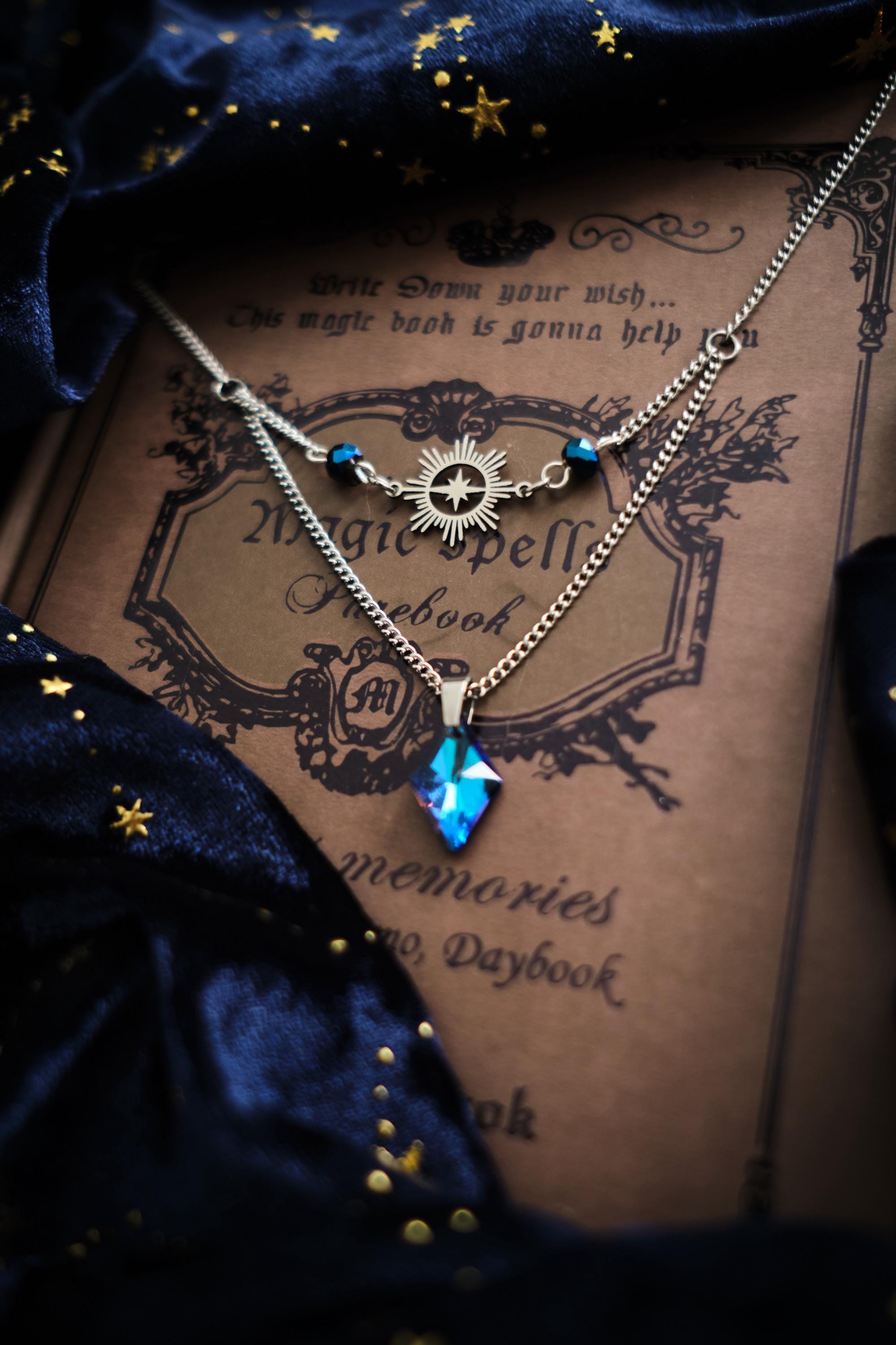 Witchy Whimsigoth Necklace, Celestial 2-strand Necklace, Witchy Jewelry ...