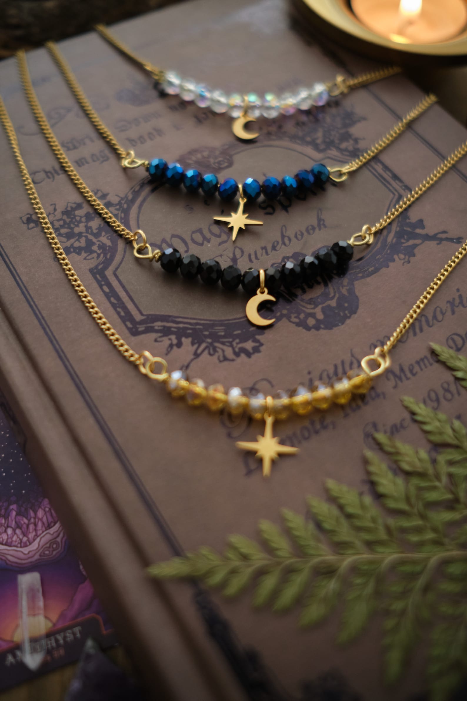 Dainty Gold Star Necklace, Personalizable! Moon or Star With Sparkly ...