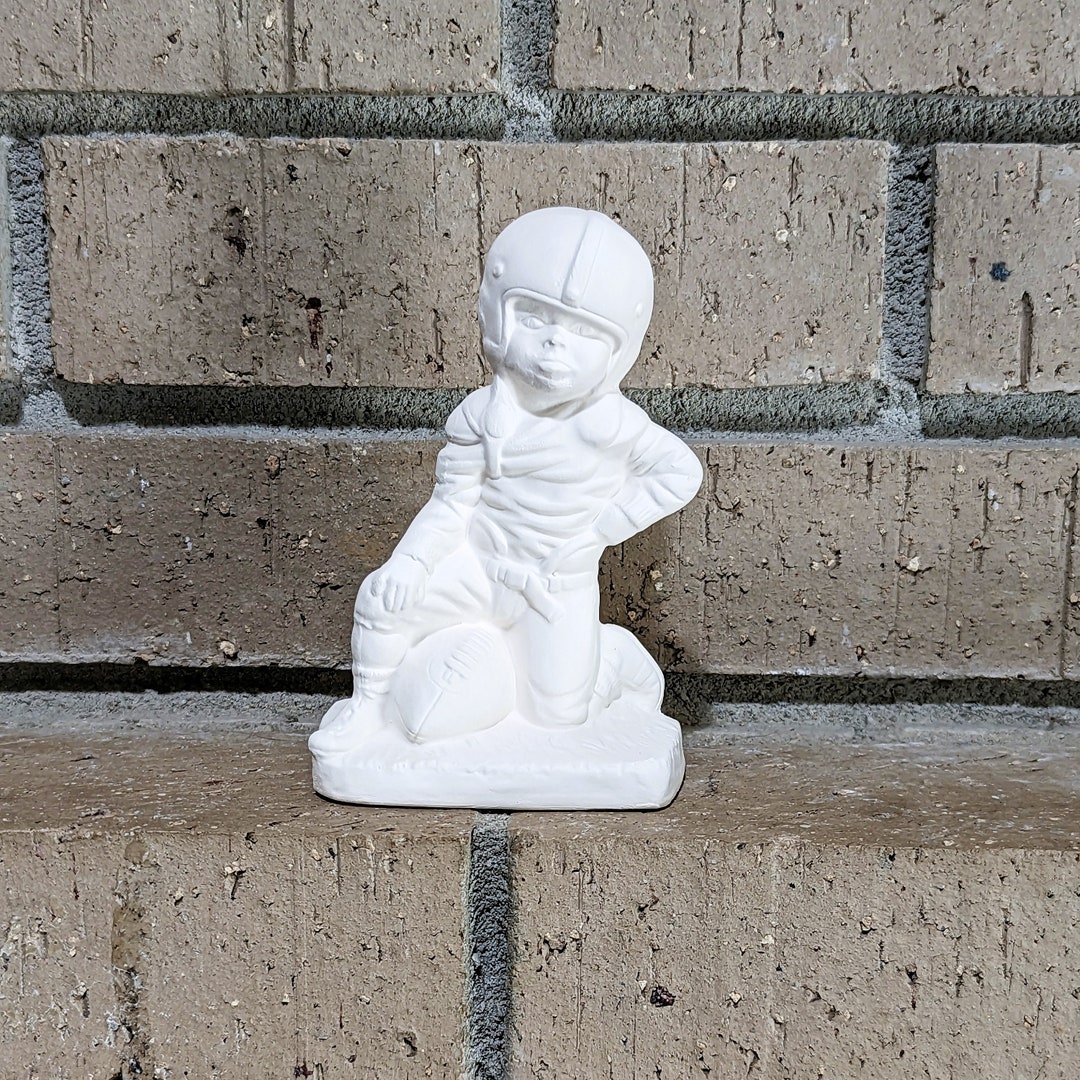 Ceramic Bisque Small Football Player Ready to Paint - Etsy