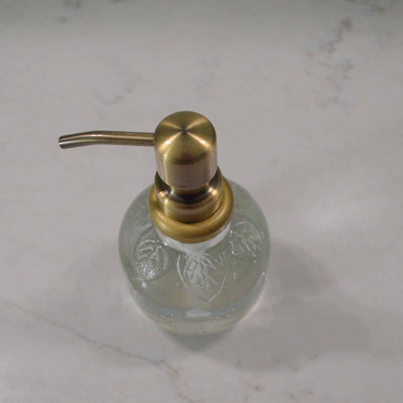 Small Clear Glass Apple Soap Dispenser Lotion Dispenser With | Etsy