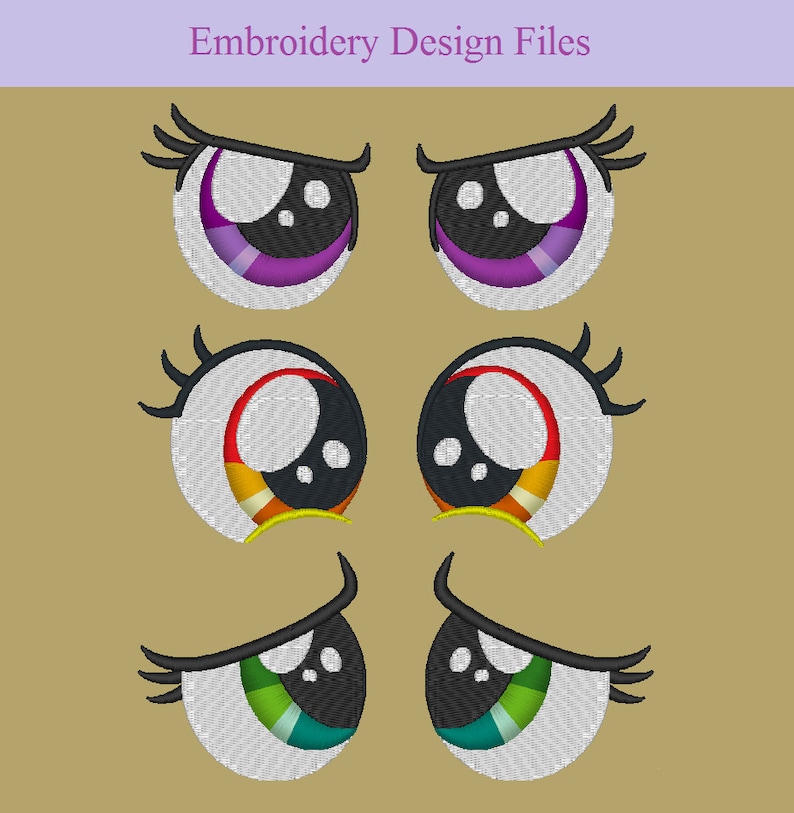 Mlp:fim Filly Eye Expressions Pack PES Set - Etsy