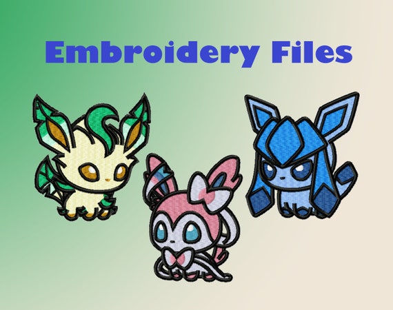 Pokemon Pokedoll Digital Embroidery Files: Eeveelutions | Etsy