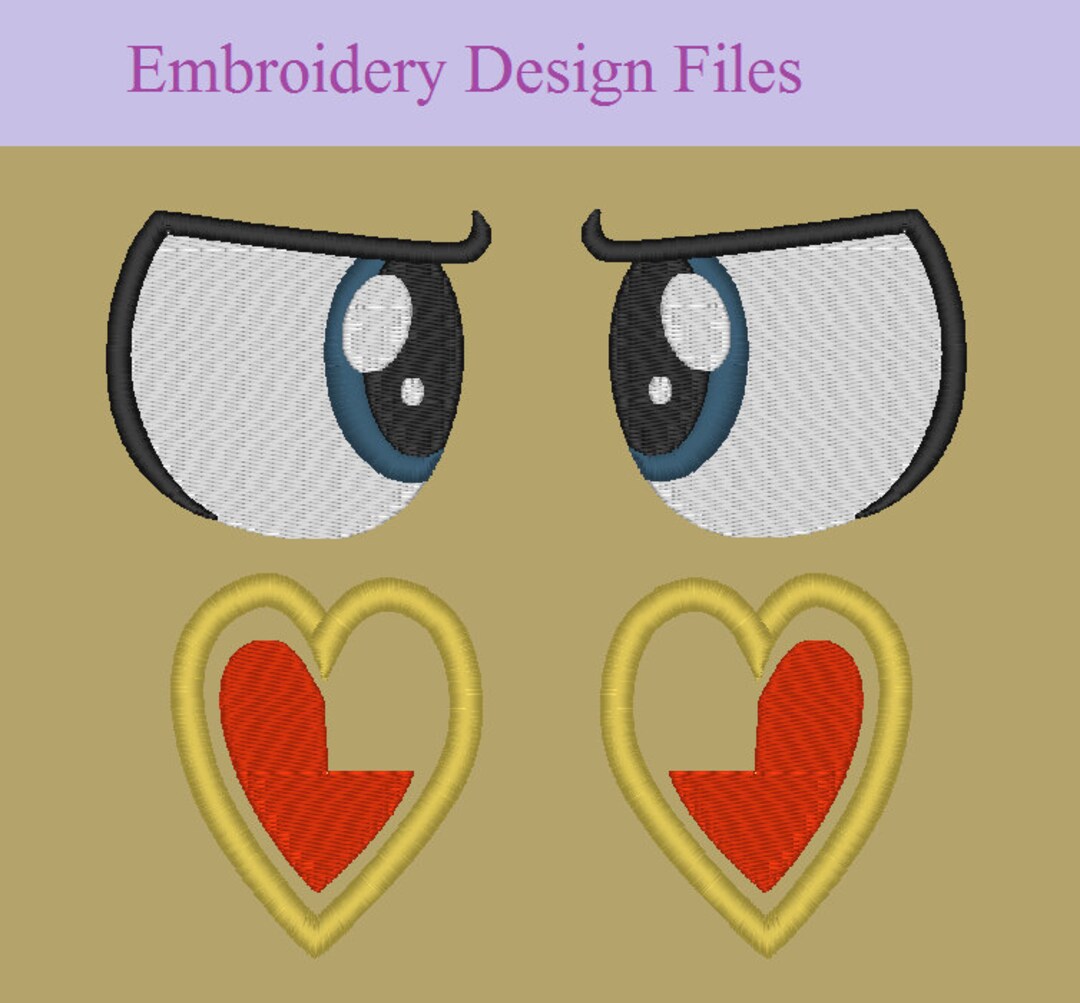 Mlp:fim Heart Piece (link Pony) Eye and Cutie Mark PES Set - Etsy
