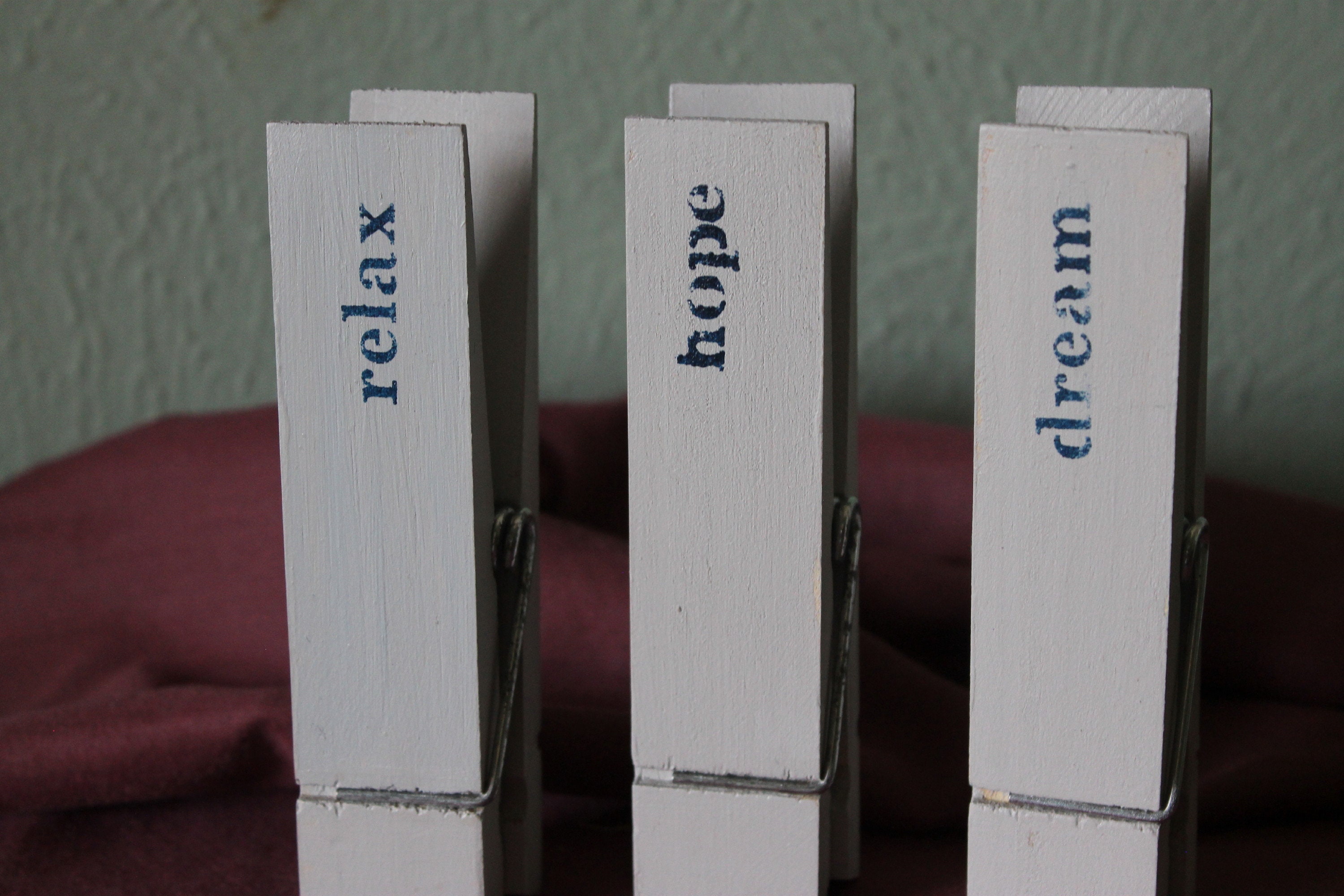 6" Decorative Clothespins, Hand Painted, Note Clips, Inspirational ...