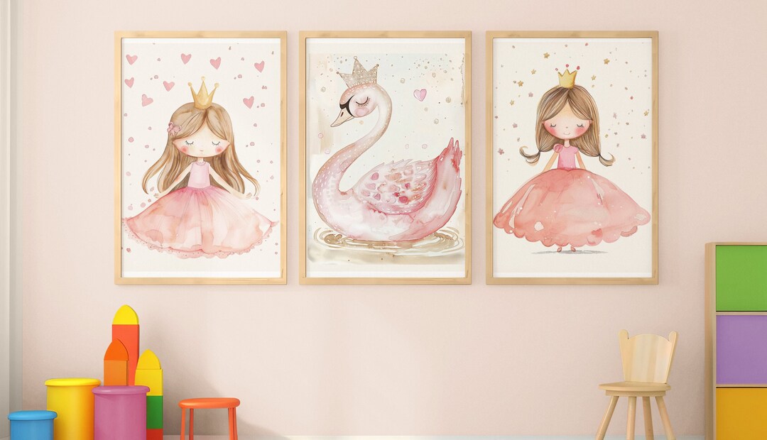 Girls Room Wall Decor - Princess Room Decor - Princess Prints ...