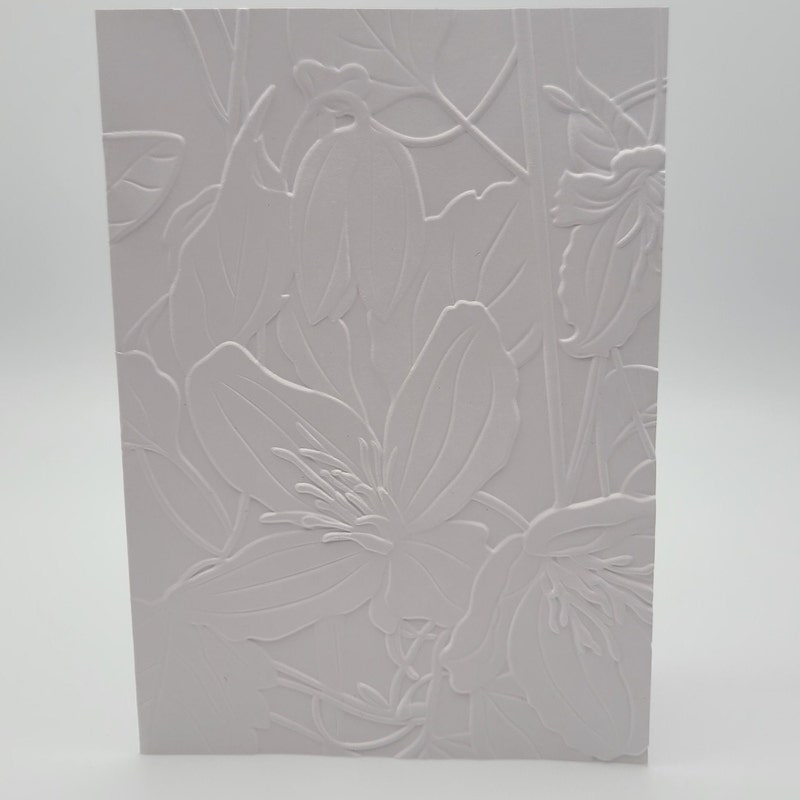 White Embossed Cards - Etsy