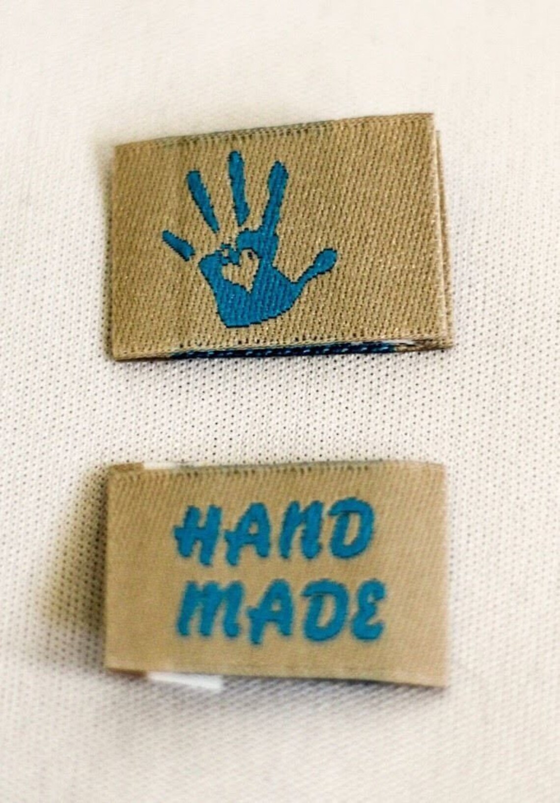 20 Handmade With Love Labels Mix Knitting Label Fabric | Etsy