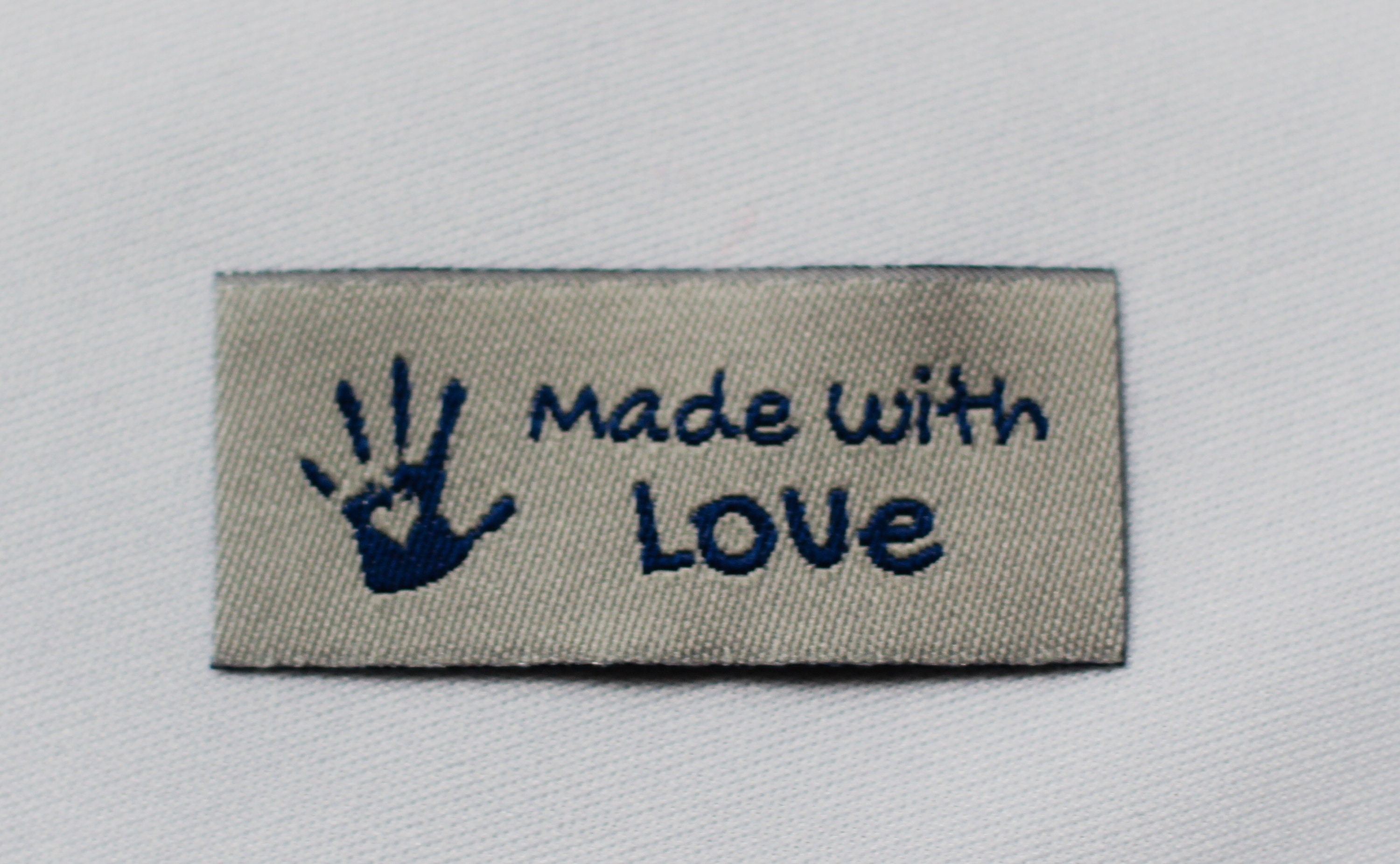 12 Handmade With Love Labels Mix Knitting Label Fabric | Etsy