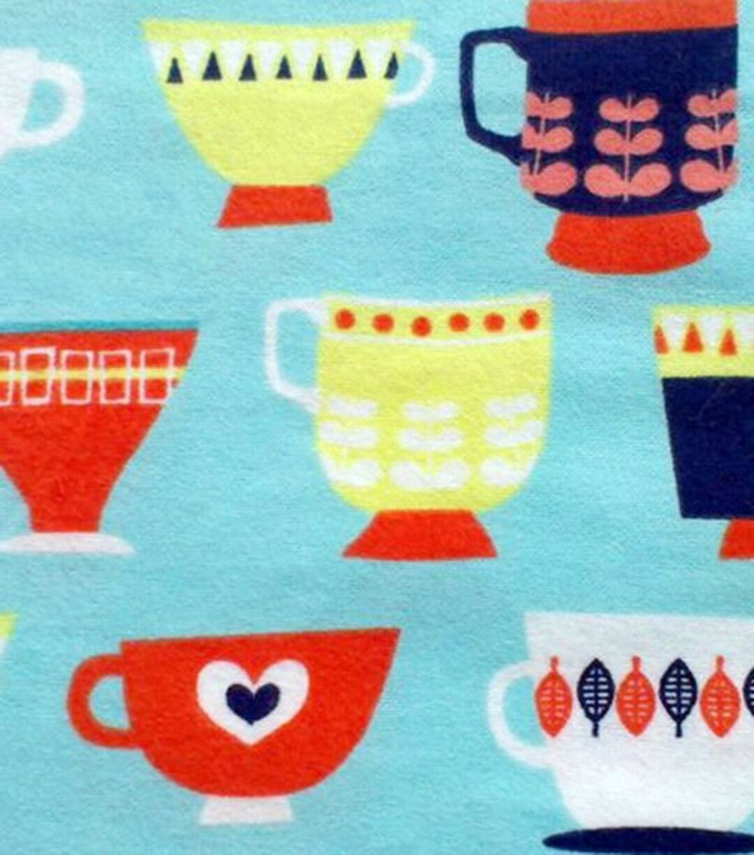 Snuggle Coffee Mugs Flannel Fabric - Etsy