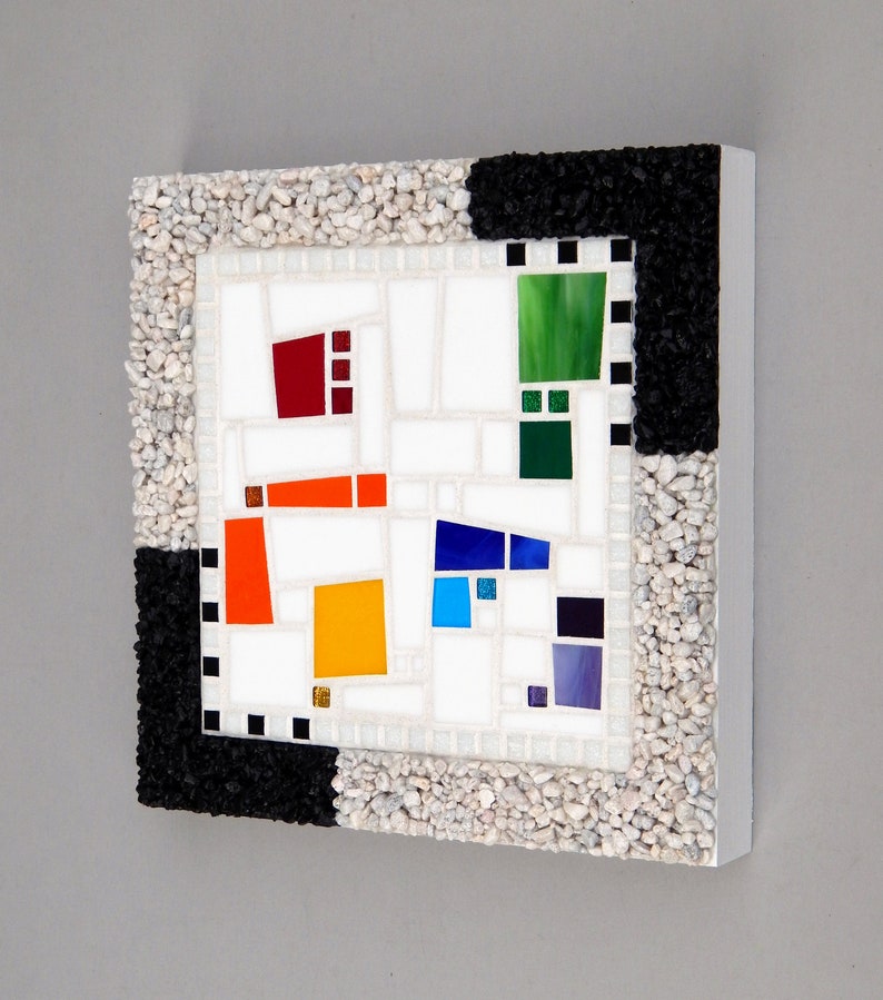 Mosaic Wall Art illusion Contemporary Stained | Etsy