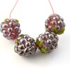 Ten 10 Small BLUEBERRY Handmade Lampwork Bead / Berries/ Beading ...