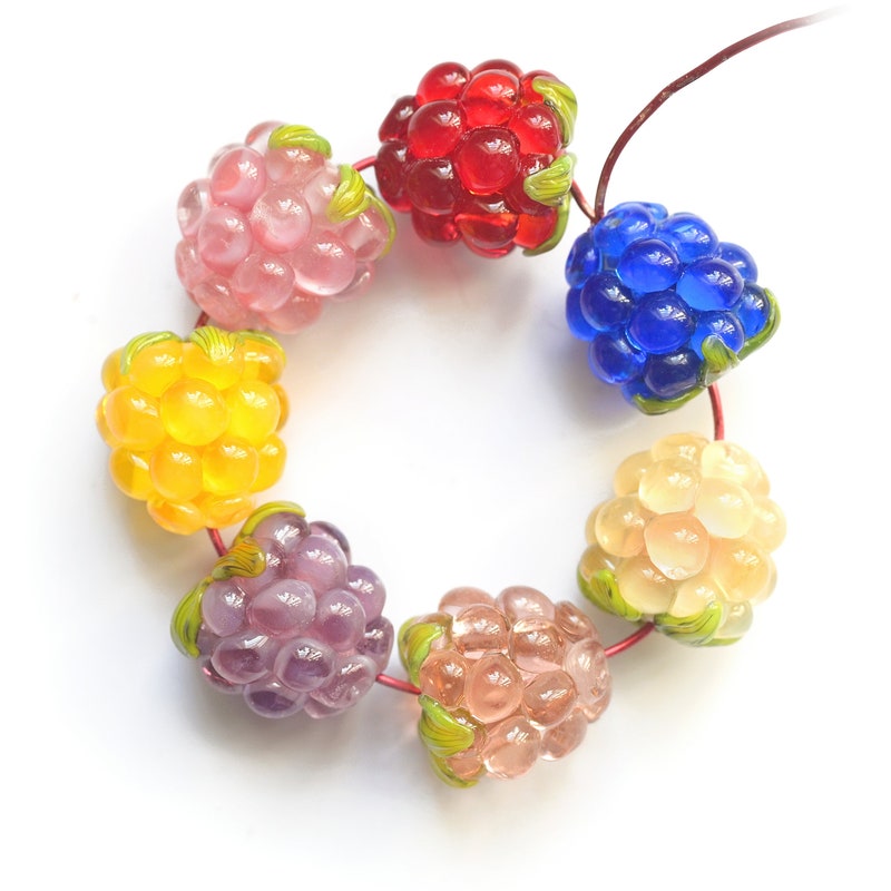 Small Red Glass Berries - Etsy