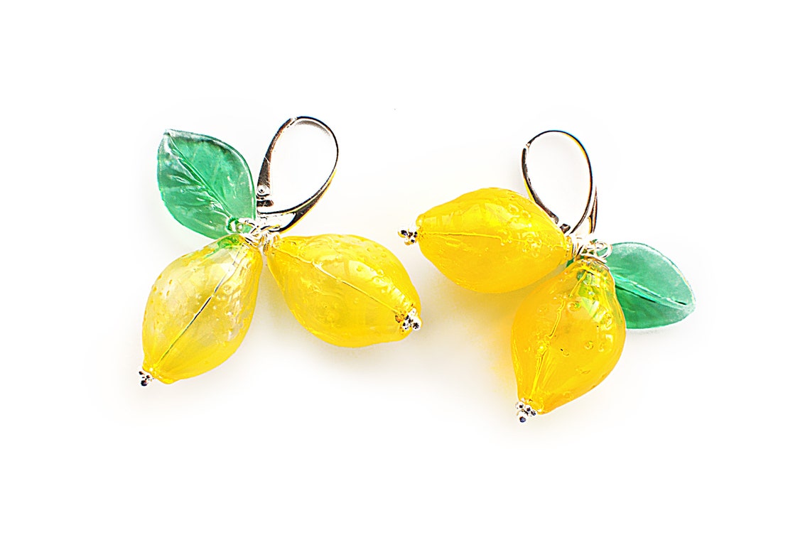 Hollow Lemon Earrings on Silver Clasp MTO | Etsy