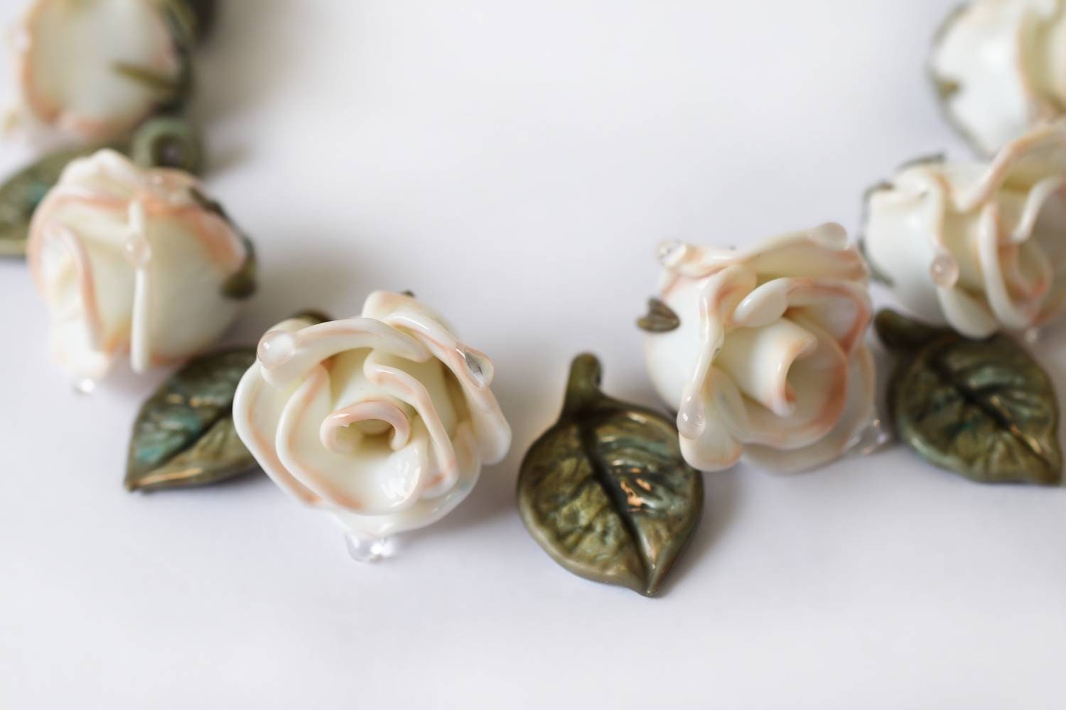 Victorian Rose Lampwork Bead Set - Handmade Italian Glass Flowers - Etsy