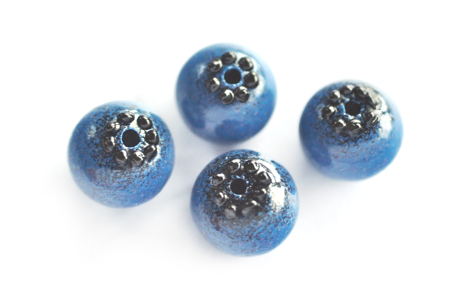 Ten 10 Small BLUEBERRY Handmade Lampwork Bead / Berries/ - Etsy