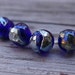 Cobalt Blue Handmade Lampwork Buttons / Silver Glass / MTO - Etsy