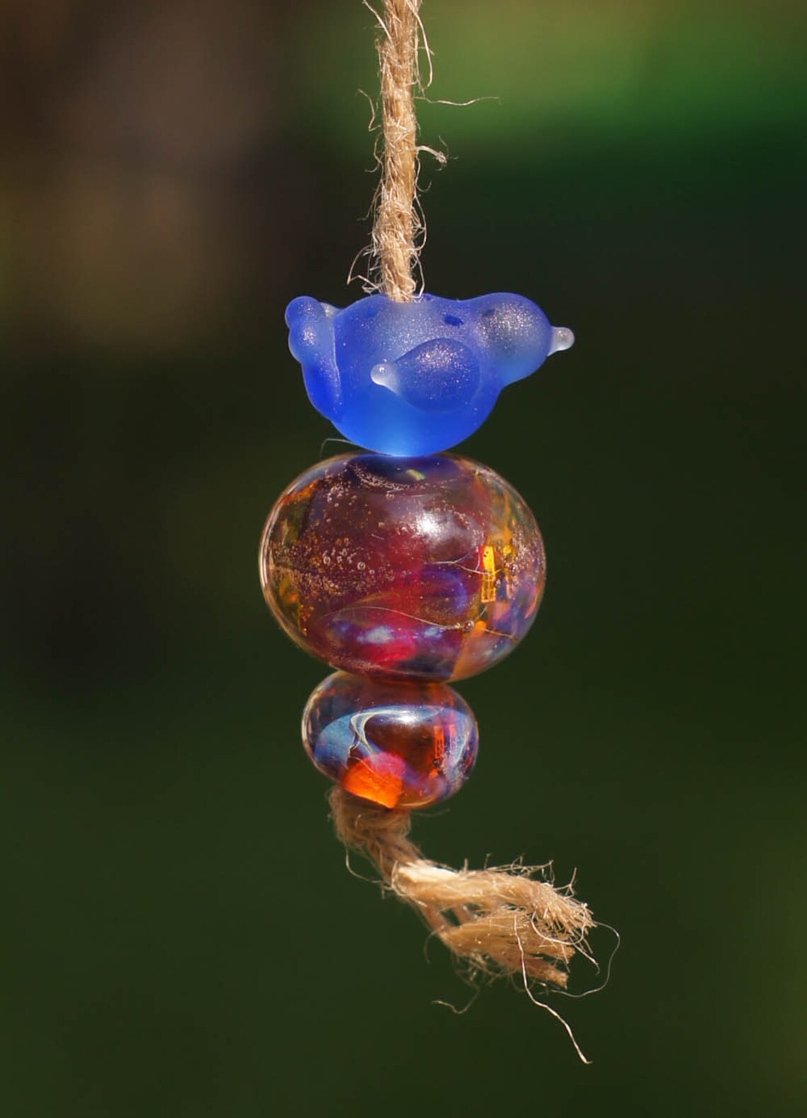 Bluebird of Happyness Lampwork Bead Set/ Beading/ Craft | Etsy