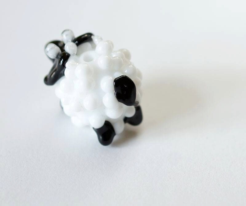 1 one Piece Sheep Handmade Lampwork Bead / Craft Supplies/ | Etsy