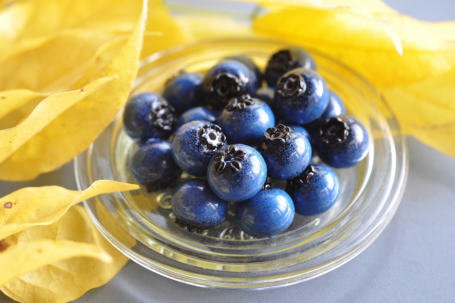 Ten (10) Small BLUEBERRY Handmade Lampwork Bead / Berries/ Beading ...