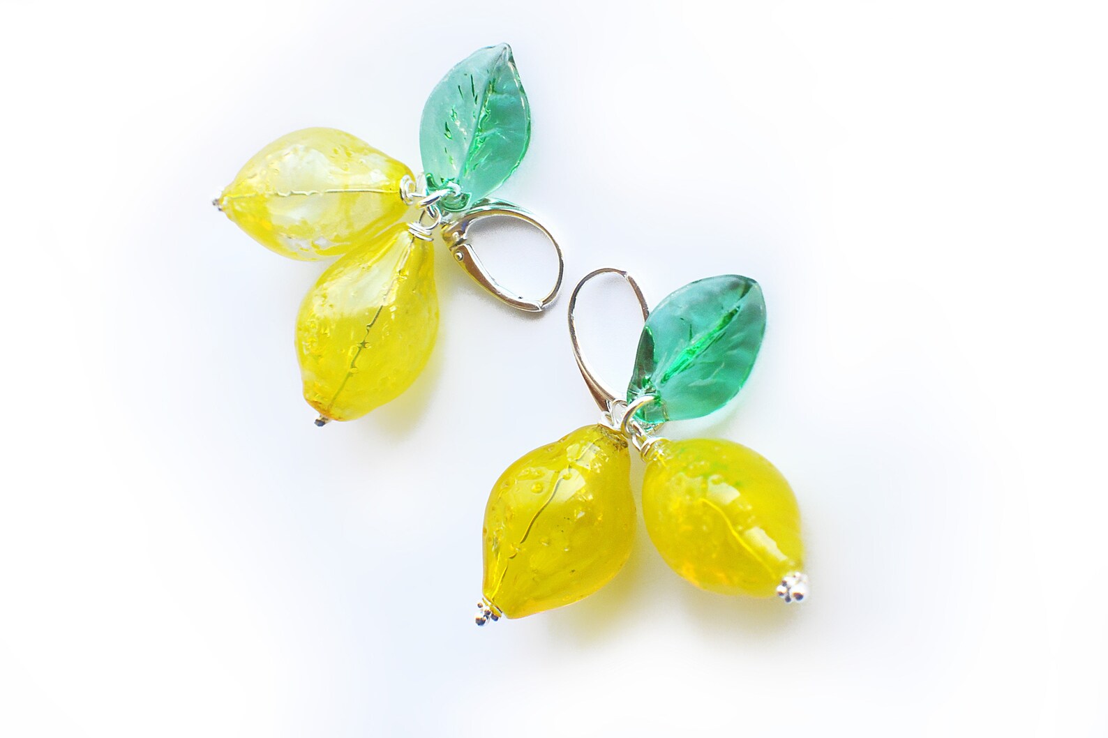 Hollow Lemon Earrings on Silver Clasp MTO | Etsy