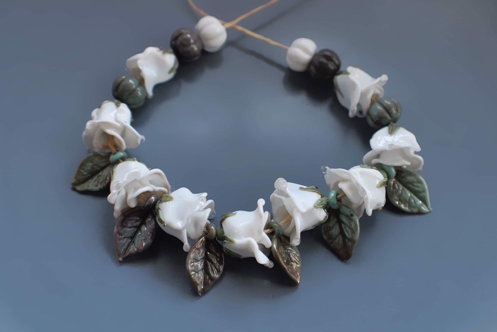 Victorian Rose Lampwork Bead Set - Handmade Italian Glass Flowers - Etsy