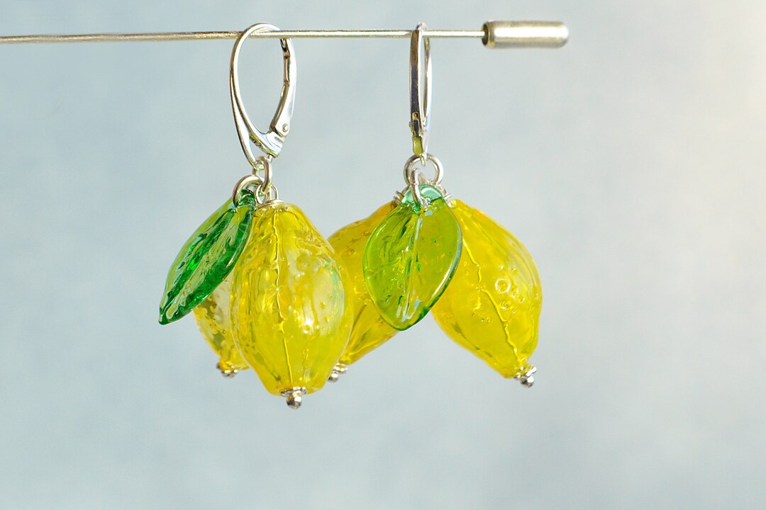 Hollow Lemon Earrings on Silver Clasp MTO - Etsy