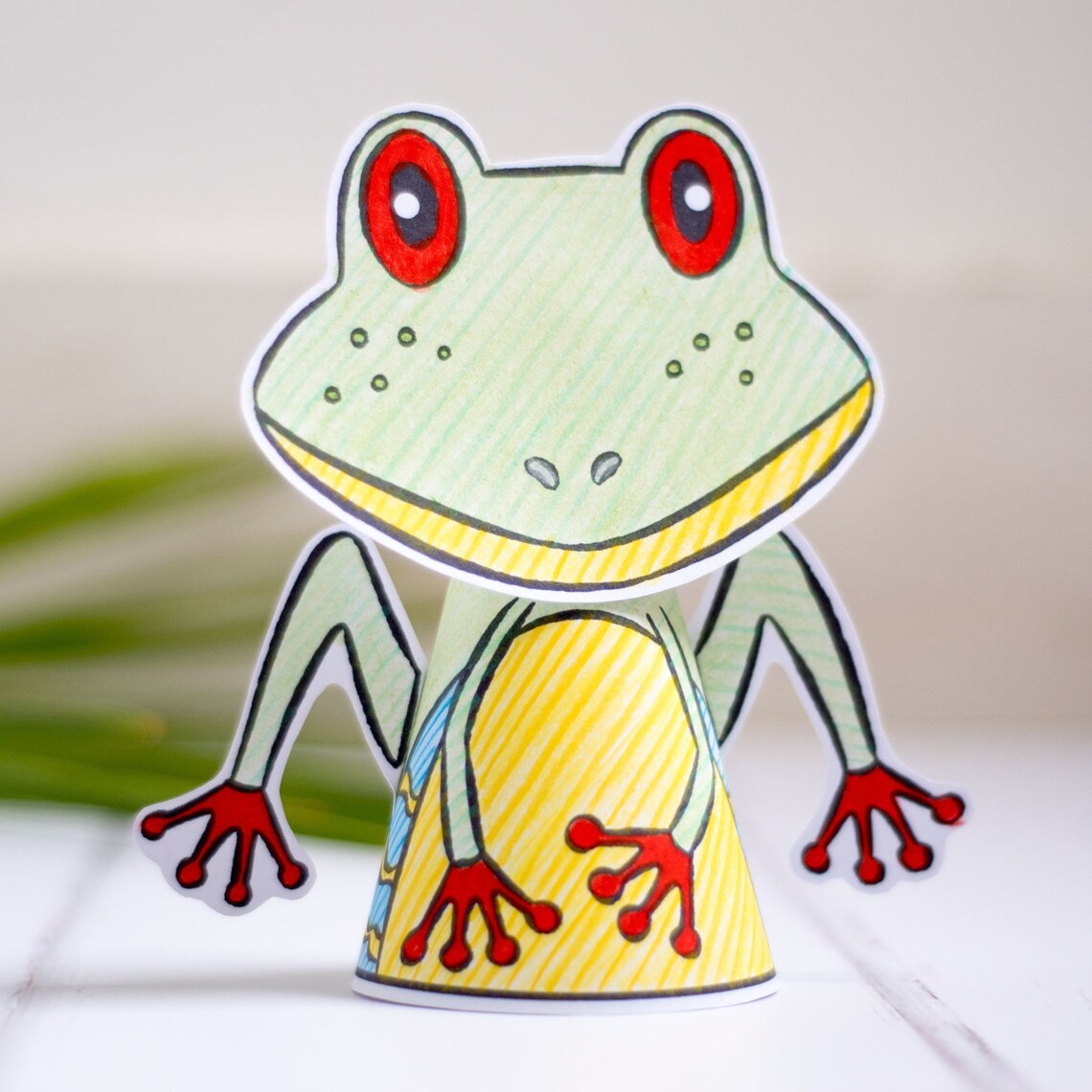 Kooky Papercraft Tree Frog an Instant Printable Activity Sheet for ...